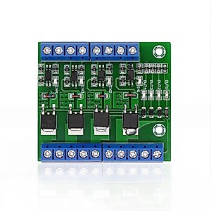 PWM MOS FET Module, 4 Channel PLC Amplifier Circuit Board 3-20V to 3.7-27VDC 10A Driver Module