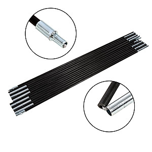Tent Poles for Camping, 2Pcs Fiber Glass Lightweight Collapsible Tarp Replacement Poles Set
