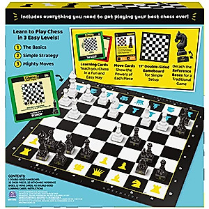 Spin Master Games Chess Made Simple, Beginner Learning Chess Set with Chess Board and Chess Pieces 2-Player Strategy Board Game, for Adults and Kids Ages 8 and up
