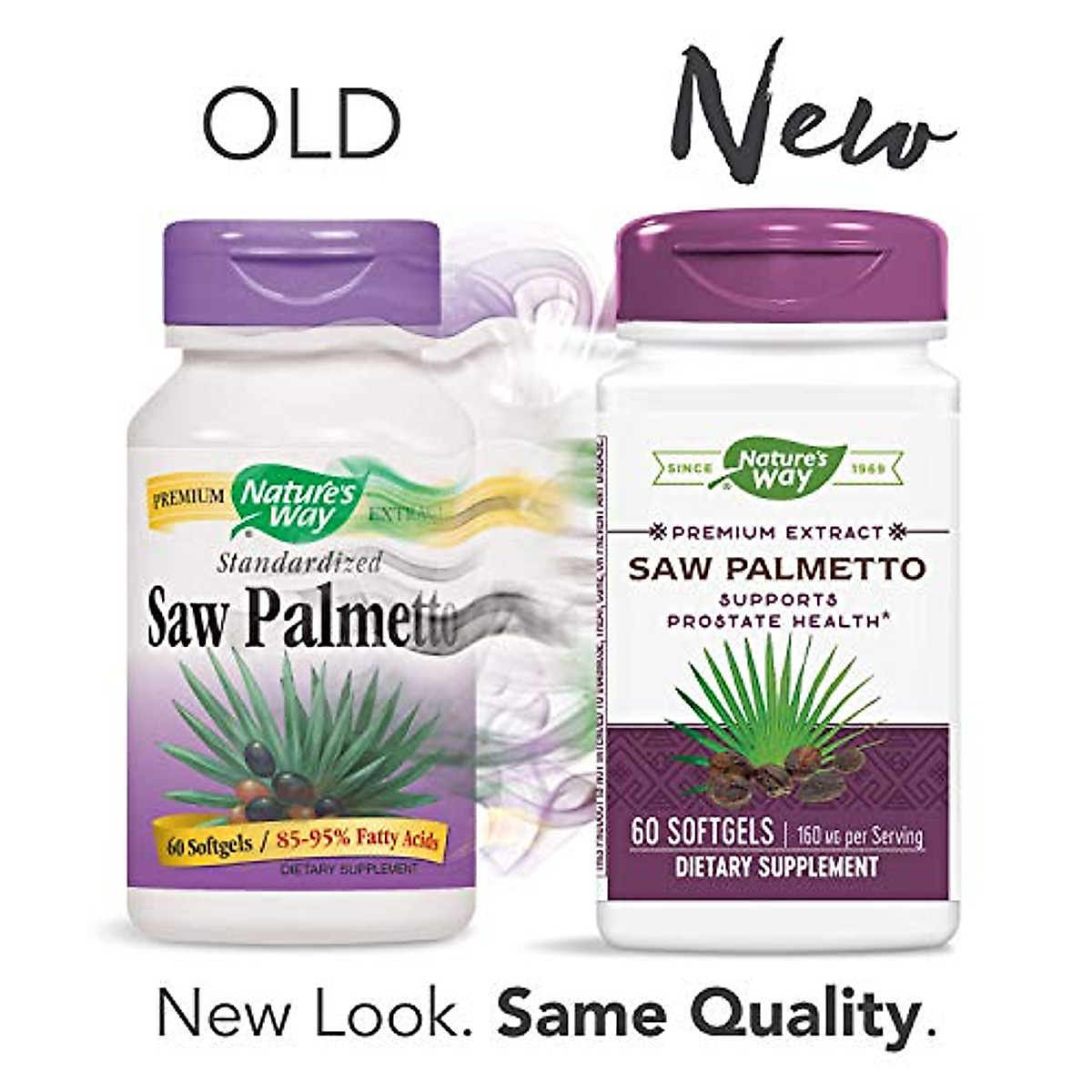 NATURE'S WAY SAW PALMETTO EXTRACT, 60 SGEL- 3 Pack