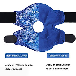 NEWGO Gel Beads Knee Cold Pack for Injury Reusable Ice Packs for Knee Replacement Surgery, Arthritis, Swelling, Bruises - 2 Pack