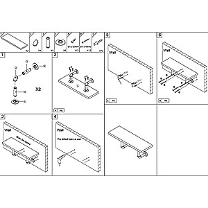 Coral Flower Reclaimed Wood Shelves with Black Industrial Pipe Brackets,Set of 2, Weathered Grey