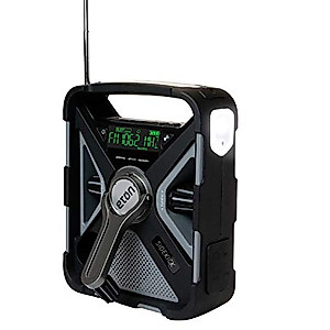Eton - Sidekick, Ultimate Camping AM/FM/NOAA Radio with S.A.M.E Technology, Solar Powered, Battery Powered, Bluetooth, Rechargeable, LED Flashlight, Phone Charger, Commitment to Preparedness