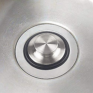 CORNERJOY 2 PCS Stainless Steel Kitchen Sink Stopper, Large Wide Rim 3.38" Diameter - Garbage Disposal Plug