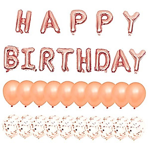 Totority 2 Sets Balloon Alphabet Set birthday balloon arch birthday party supplies birthday wall backdrop gold baloons birthday party balloons banner happy Aluminum film 3d
