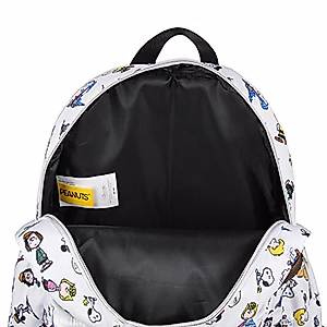 INTIMO Peanuts Snoopy Charlie Brown Sally Linus Cute School Travel Backpack With Faux Leather Bottom