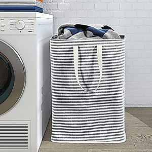 Lifewit 72L and 100L Freestanding Laundry Hamper Collapsible Large Clothes Basket with Easy Carry Extended Handles for Clothes Toys, Grey