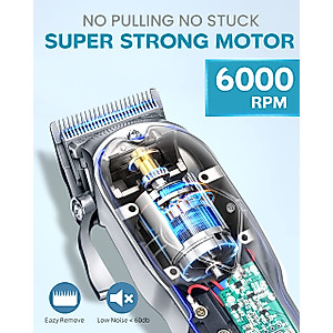 Professional Cordless Hair Clippers for Men, Trimmers Set and Barber Clippers for Haircut, Beard Trimmer Kit with LCD Display, Grooming Set, Rechargeable Hair Cutting Machine for Family