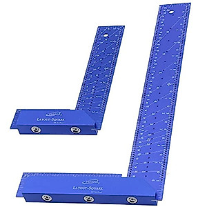 iGaging Layout Square Set of Two 7" & 12" w/Center Finder Bevel Gauge