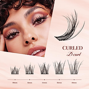 Higu clace Clusters Lashes 140PCS, DIY Eyelash Extensions 3D Fluffy Mixed 10-16mm Eyelash Clusters and Lash Bond and Seal & Cluster Lash Glue Remover