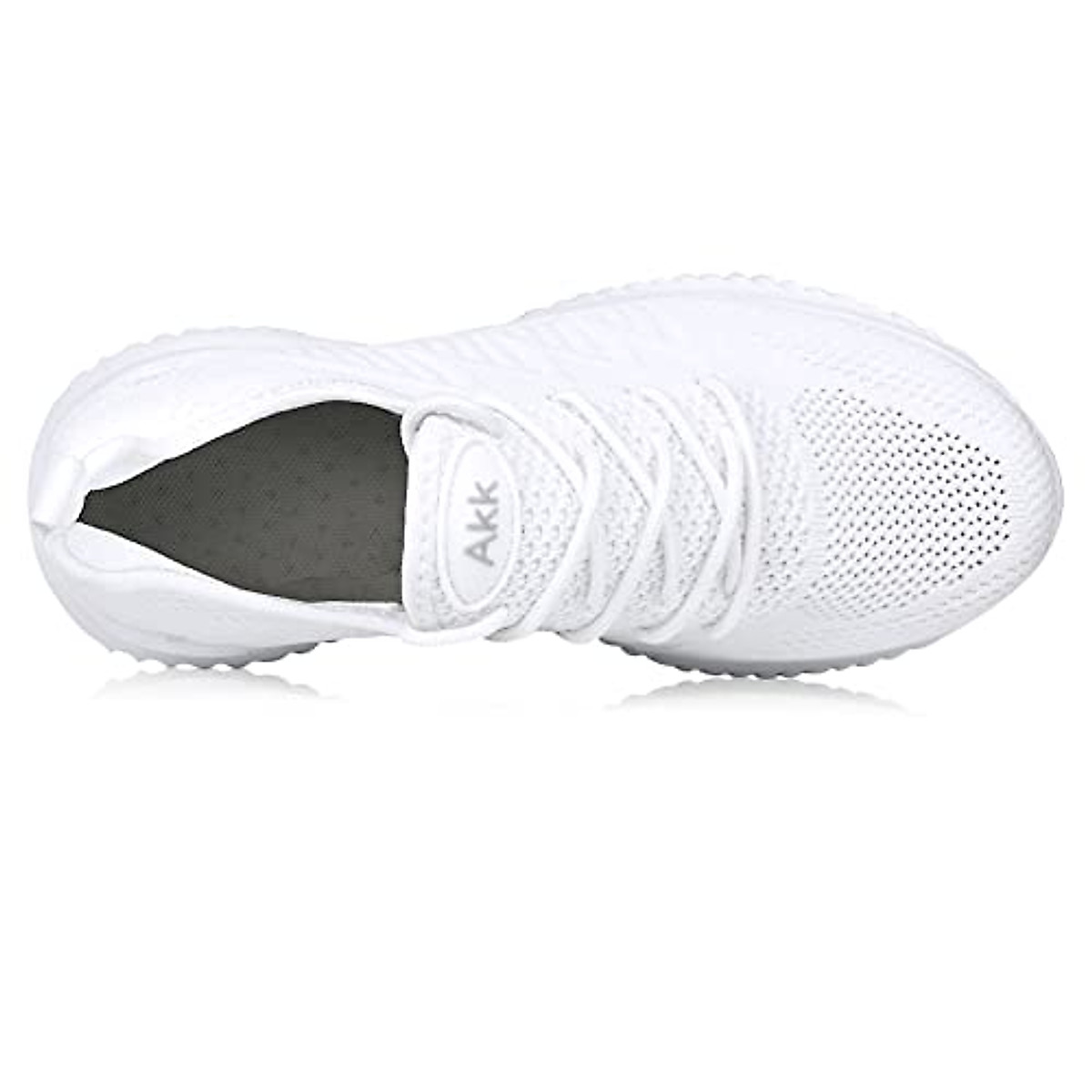 Akk White Sneakers for Women Walking Shoes Womens Comfy Tennis Memory Foam Gym Workout Athletic Nursing Running Work Shoes Size 7
