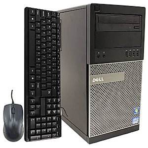 Dell OptiPlex Tower Computer Desktop PC, Intel Core i5 Processor, 16GB Ram, 128GB M.2 SSD + 500GB Hard Drive, HDMI, Nvidia GeForce GT 1030 4GB, Wi-Fi & Bluetooth, Windows 10 (Renewed)