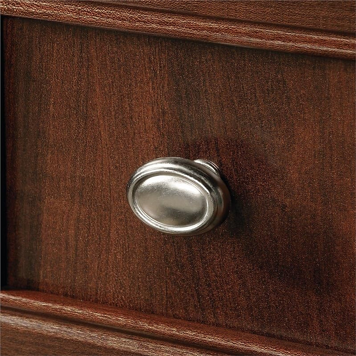 BOWERY HILL Home Office Computer Desk with Hutch, CPU Storage, Letter Size File Hanging Drawer in Cherry