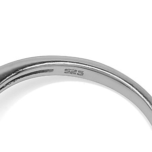 Silvershake 8mm Cultured Freshwater Pearl White Gold Plated 925 Sterling Silver Ring Size 9