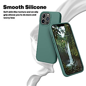 OTOFLY Designed for iPhone 13 Pro Phone Case, Silicone Shockproof Slim Thin Phone Case for iPhone 13 Pro 6.1 inch (Midnight Green)