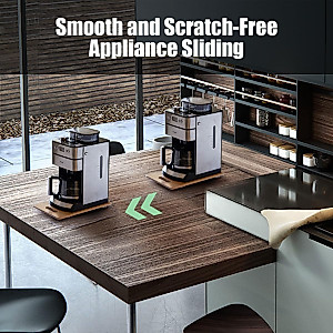 Bamboo Appliance Slider Sliding Tray - 360° Rotation Sliding Tray for Coffee Maker Airfryer Espresso Machine Food Processor & Mixer - 9.8''x15.4''