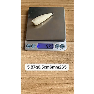 10PCS Unpainted Lure Blanks 5.87g 6.5cm with 6mm Free Fishing Eye Crankbait Baits Simulation Blank Body Clear Hard Baits Trout Salmon Minnow Lure Popper Lures Topwater Freshwater 265