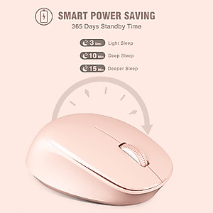 Trueque Wireless Mouse E702 2.4GHz Portable Computer Mouse with USB Receiver, Comfortable Silent Mice for Laptop, Chromebook, PC, Notebook, Desktop, Windows, Mac (Pink)