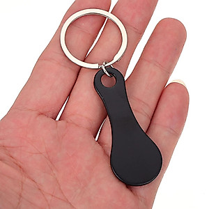 Toyvian 4Pcs Stainless Steel Key Rings for Shopping Cart - Shopping Cart Coin