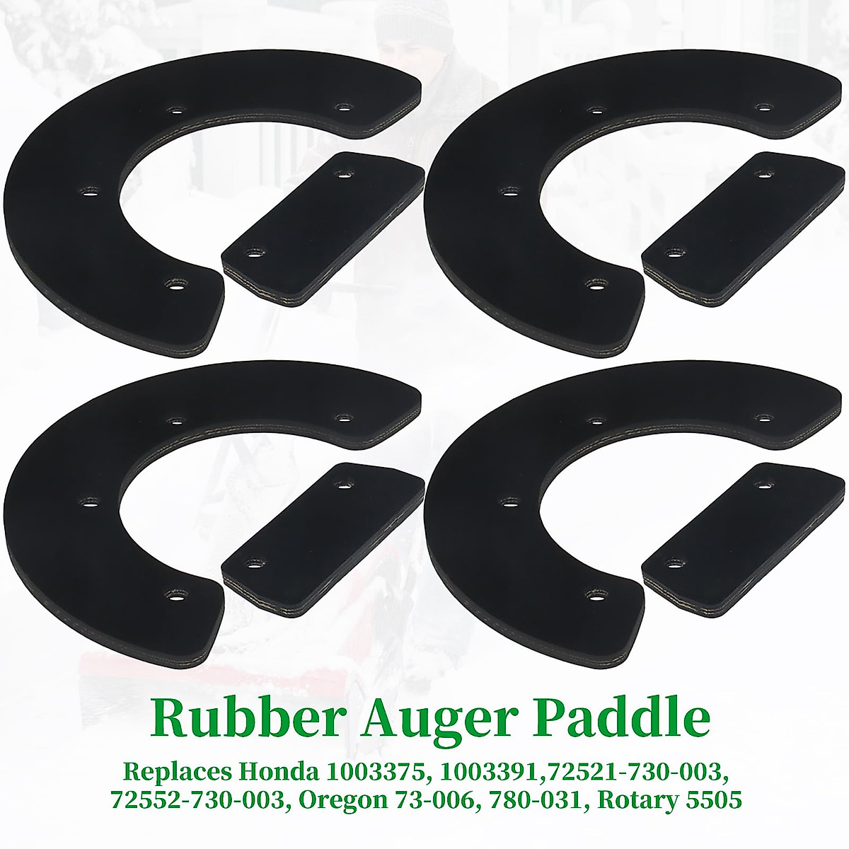 NICHEFLAG HS35 Paddles with 22431-727-013 Belt 23161-952-771 Belt Replace Honda HS35 Paddles, Honda HS35 Snowblower Paddles, 1003375, 1003391, 72521-730-003 72552-730-003 for Honda HS35A Snow Throwers