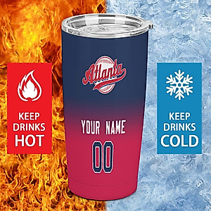 Custom Car Tumbler,Tumblers Stainless Steel 20.8oz,Personalized Baseball Cup,Sports Travel Coffee Mug,Customized Presents Gifts for Mother's Day Friends Fan Players Coach Lovers,Custom Number and Name