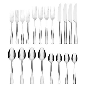 Cambridge Readington Mirror Piece Flatware Set, 20 Count, No Color