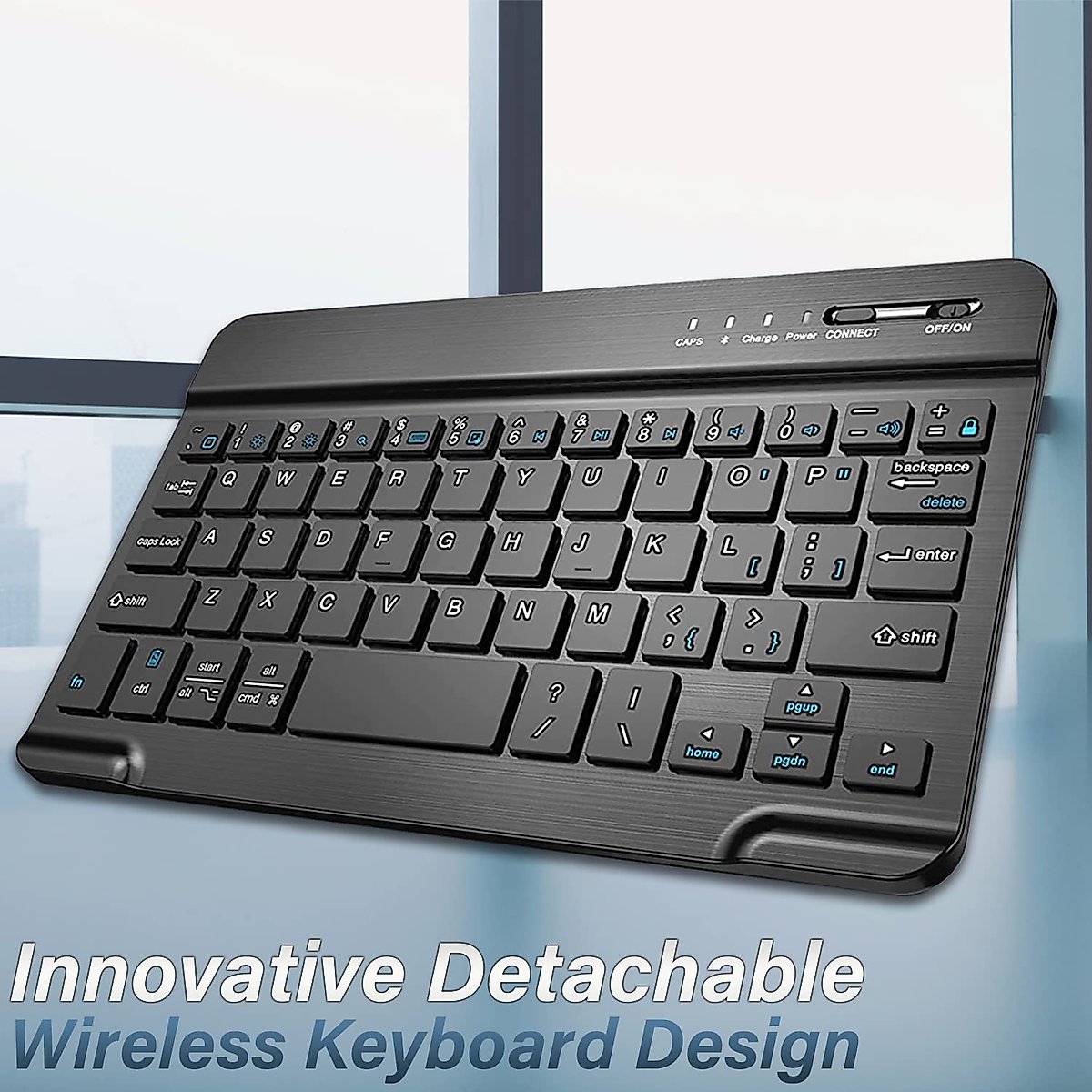 LDSOYIA Galaxy Tab A7 Lite 8.7 2021 Keyboard Case with Screen Protector (SM-T220/T225), Detachable Wireless Keyboard Protective Case Cover with Tempered Glass Screen Protector for Samsung Tab A7 Lite