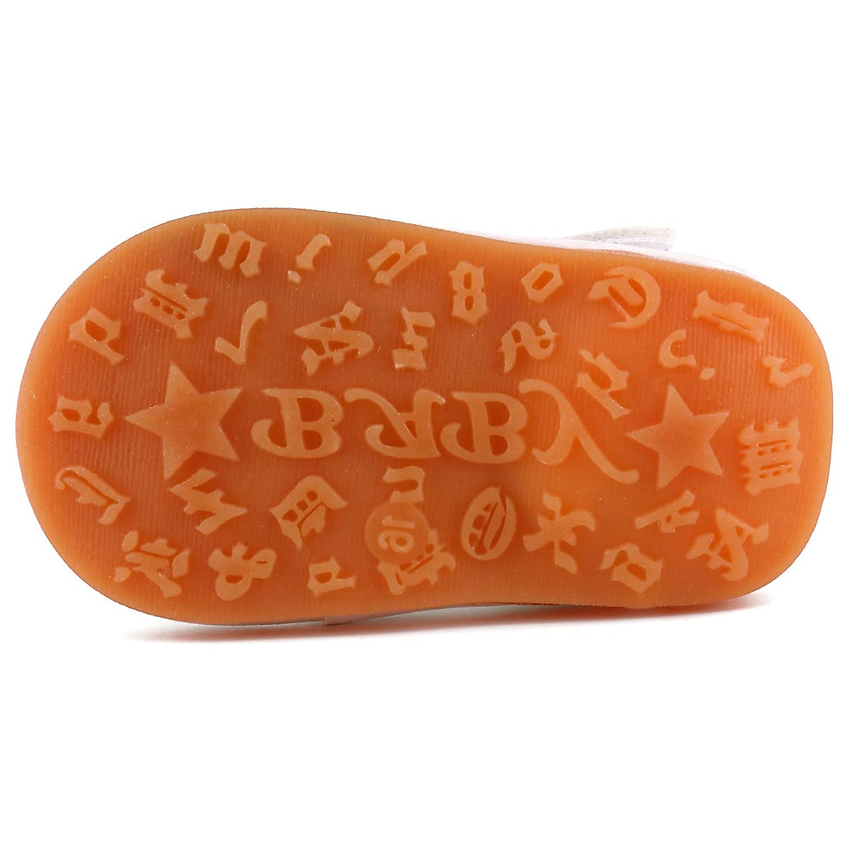 Boys Girls Summer Squeaky Sandals Closed-Toe Anti-Slip Premium Rubber Sole Toddler First Walkers Shoes White (Foot Length 10.5cm/4.13in) 1302-WT15