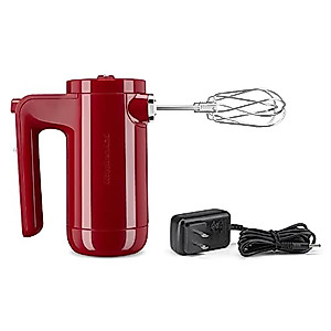 KitchenAid Cordless 7 Speed Hand Mixer - KHMB732 & KHMFEB2 Flex Edge Beater Accessory for Hand Mixer, One Size, Stainless Steel