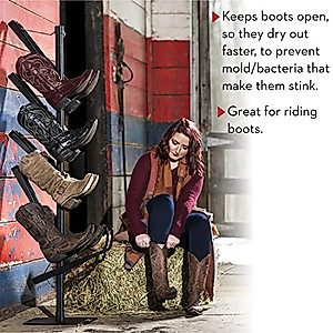 Boot Butler Standing Boot Rack – As Seen On Rachael Ray – Clean Up Your Floor & Protect Your Boots – 5-Pair Boot Storage Organizer & Boot Shaper/Tree