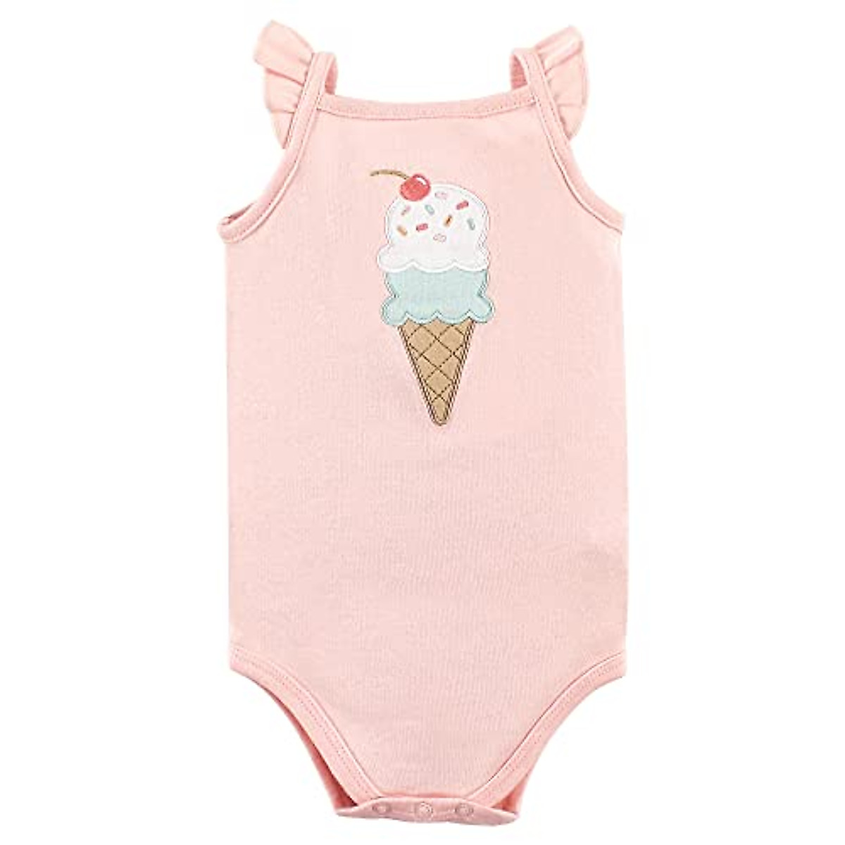 Hudson Baby Unisex Baby Cotton Sleeveless Bodysuits Ice Cream, 12-18 Months