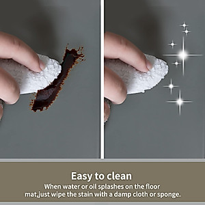 Thick Anti Fatigue Comfort Mat for Standing Desks, Non-Slip Standing Kitchen Mat, Waterproof Floor Mat, Commercial Pads for Offices, Home, Garages(Grey)…