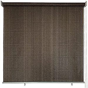 Vocray Outdoor Roller Shade, Patio Blinds Roll Up Shade with 95% UV Protection (8' W X 8' L), Coffee