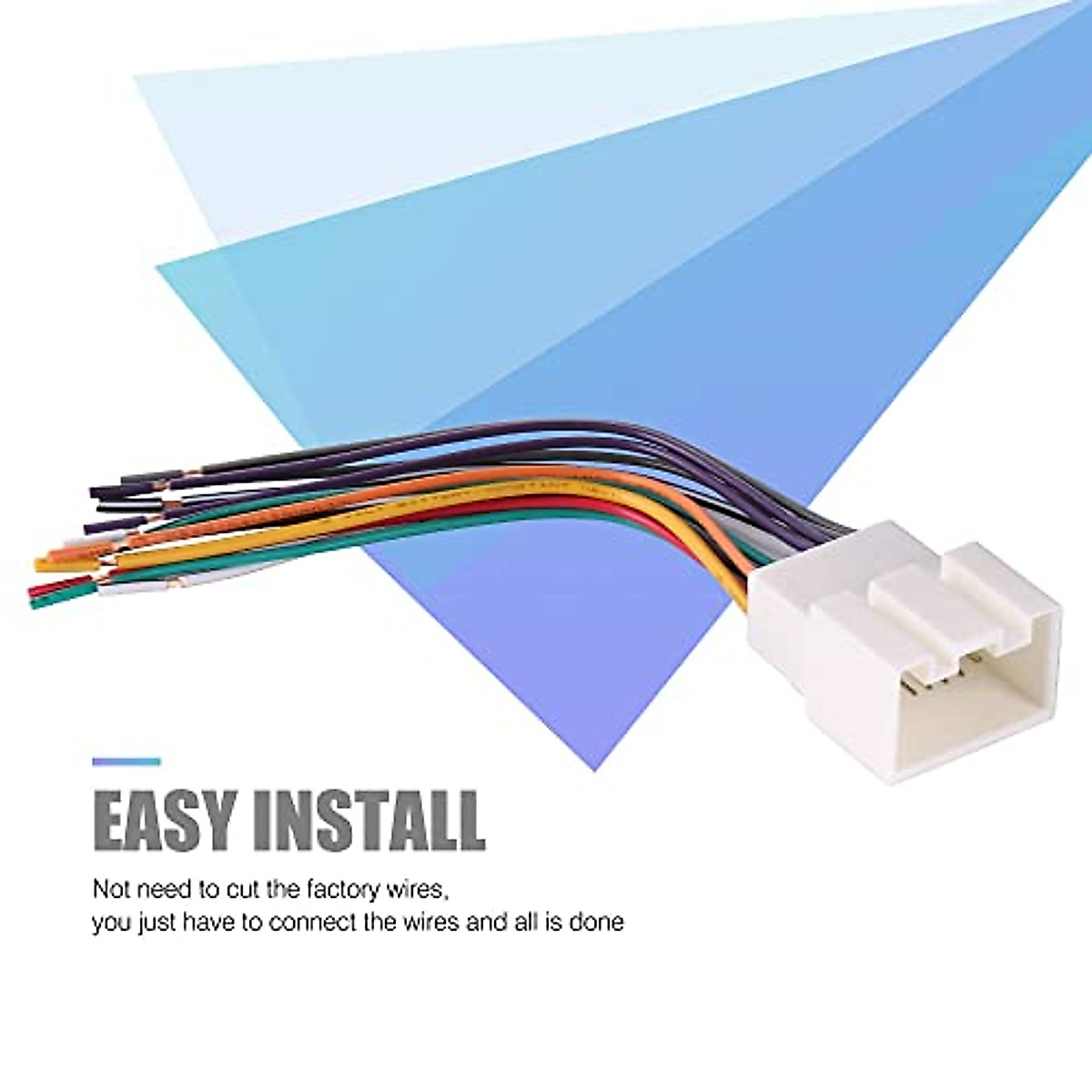 RDBS Car Radio Wire Harness to Install an Aftermarket Stereo Receiver Fit for 1998-2009 Ford Vehicles