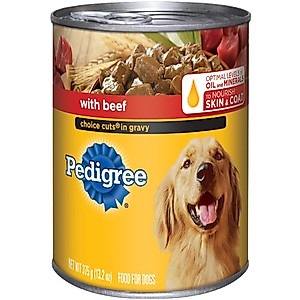 Pedigree Choice Cuts In Gravy With Beef Canned Dog Food 13.2 Ounces (Four 6-Can Cases)