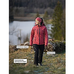 RevolutionRace Women's Hiball Pants, Durable and Ventilated Pants for All Outdoor Activities, Jet Black - X-Large