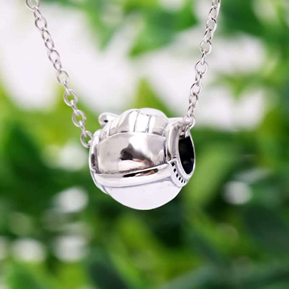 Ouroyea Baby Grogu & Crib Yoda Charm 925 Sterling Silver Pendant,Jewelry Bead Gifts for Women Bracelet&Necklace 027