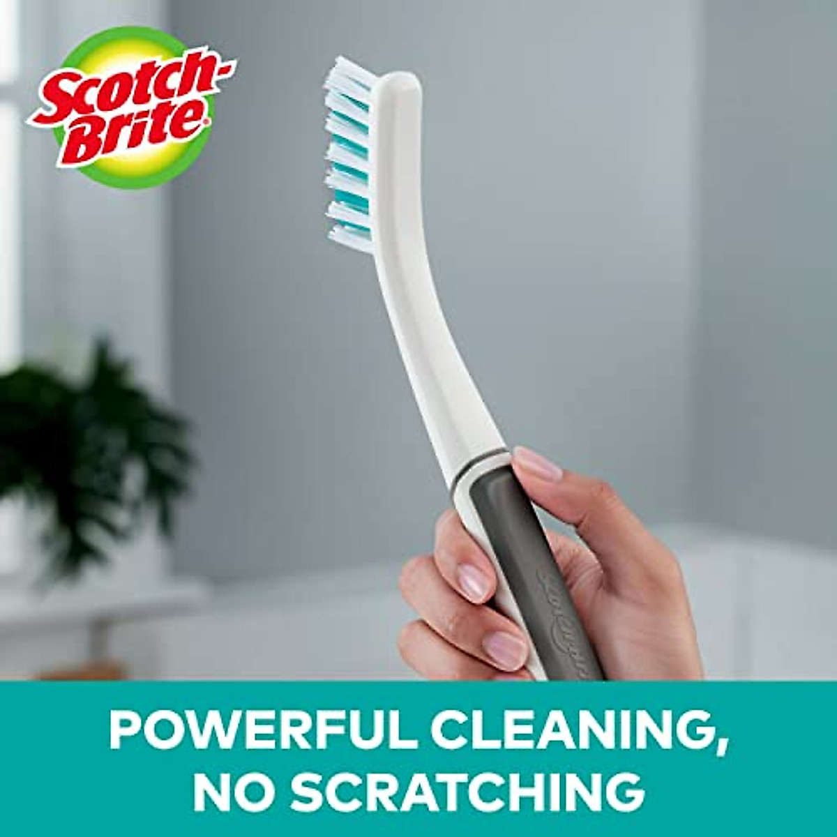 Scotch-Brite Tile & Grout Brush, Strong Bristles to Scrub Away Grime, 6 Count