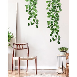 Omldggr 3 Pieces Artificial Hanging Ivy Vine Artificial Hanging Plants for Indoor Outside Home Garden Office Decor