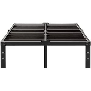 Kilyssa 14 Inch King Bed Frame, Metal Platform Bed Frames Heavy Duty 3500lbs Steel Slats Support Mattress Foundation Noise Free No Box Spring Needed, King Size