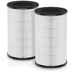 [UPGRADED] AP-PET35-WT AP-T30FL Replacement Filter Compatible with HoMedics Air Pu-rifier Filter, Replacement AP-T30 AP-T30WT AP-PET35 AP-PET35-WT, Part# AP-T30FL AP-PET35FL w/True HEPA, 2-Pack