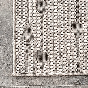 nuLOOM Kiernan Vertical Teardrop Stripe Indoor/Outdoor Area Rug, 8' x 10', Grey