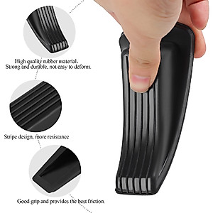 4 Pack Door Stoppers for Bottom of Door, Door Stops, Rubber Door Stopper Wedge, Sturdy Stackable Door Stops for Floor