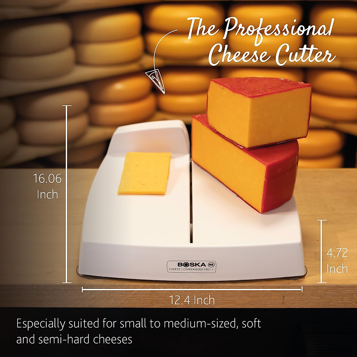 Cheese Slicer With Adjustable Thickness - Wire Cheese Slicer For Mozzarella Cheese, Cheddar Cheese, Gouda Cheese - Cheese Slicers For Block Cheese Heavy Duty Wires