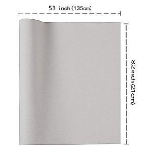 Picheng Shiny Glitter Faux Leather Sheets PU Faux Leather Fabric Sheet Canvas Back for Craft DIY Handmade Jewelry Earrings,Bows,Shoes 8.2''x53''(21x135cm)(White)