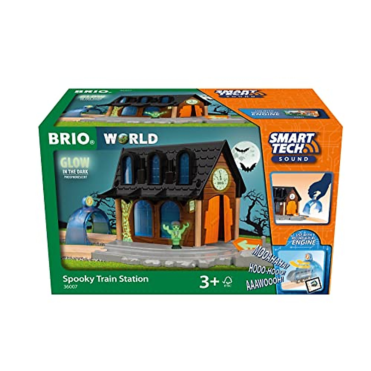 Brio World – 36007 Smart Tech Sound Spooky Train Station | Train Set Accessory Toy for Kids Age 3 Years and Up