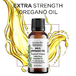 OREGAVIT 100% Pure Wild Greek Oregano Oil . Food Grade Quality. Certified. (1 FL.OZ/30ML),100% Pure & Natural Essential Oil of Oregano. Lat: Origanum vulgare