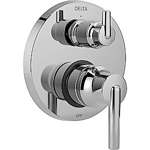 DELTA FAUCET T24859, Chrome Trinsic Contemporary Monitor 14 Series Valve Trim with 3-Setting Integrated Diverter
