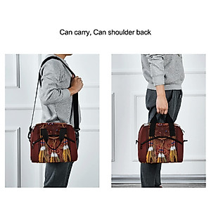 ALAZA Native American Lunch Bags for Women Leakproof Crossbody Lunch Bag lunch Box Lunch Cooler Bag for Women,Nurse,Teachers(7cr0b)