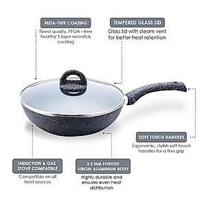 Wonderchef Granite Wok with lid